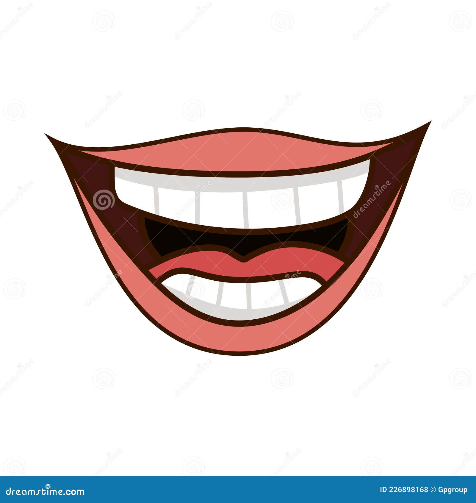 Design de bouche souriante illustration de vecteur. Illustration du ...