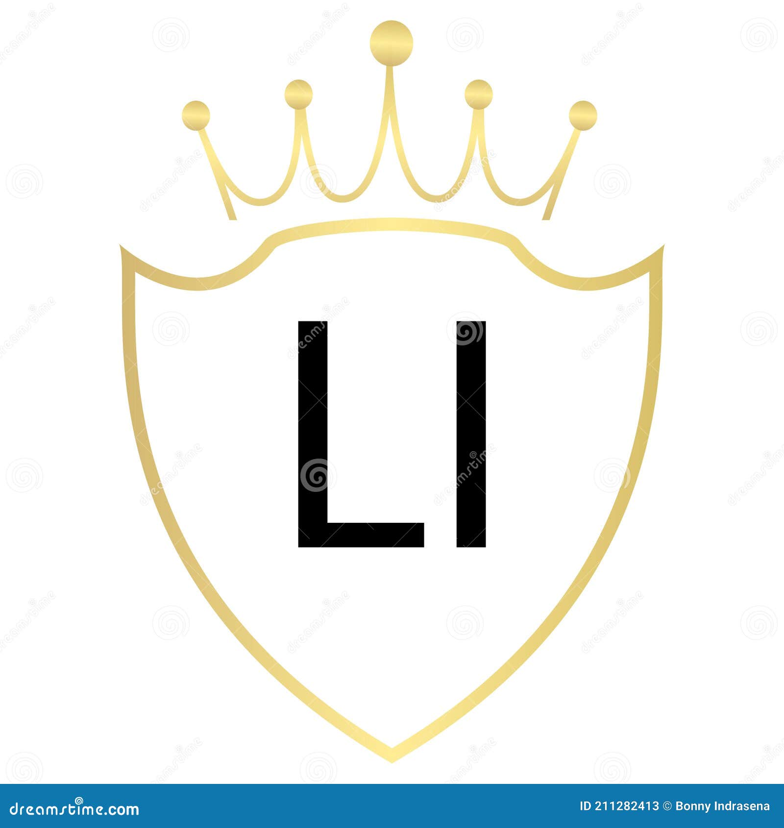 Design De Logotipo Com Letra Li Com Estilo Simples Ilustração Stock ...