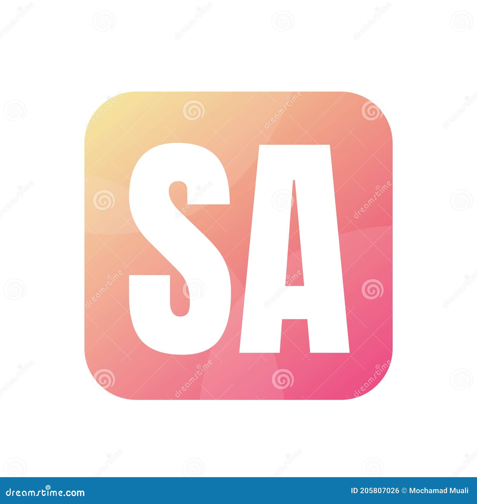 Design De Logotipo Com Letra Sa Com Estilo Simples Ilustração do Vetor ...