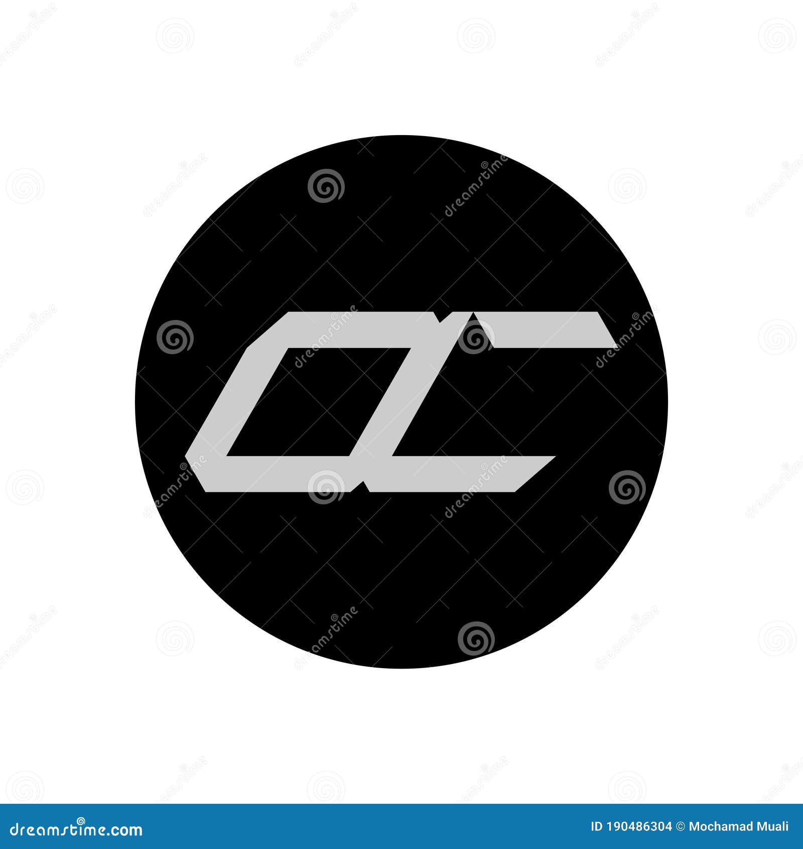 Design De Logotipo Da Letra Oc Com Estilo Simples Ilustração do Vetor ...