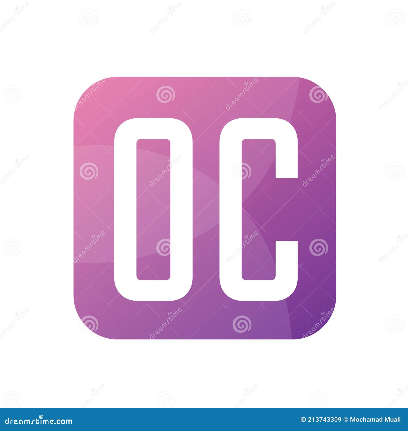 Design De Logotipo Da Letra Oc Com Estilo Simples Ilustração do Vetor ...