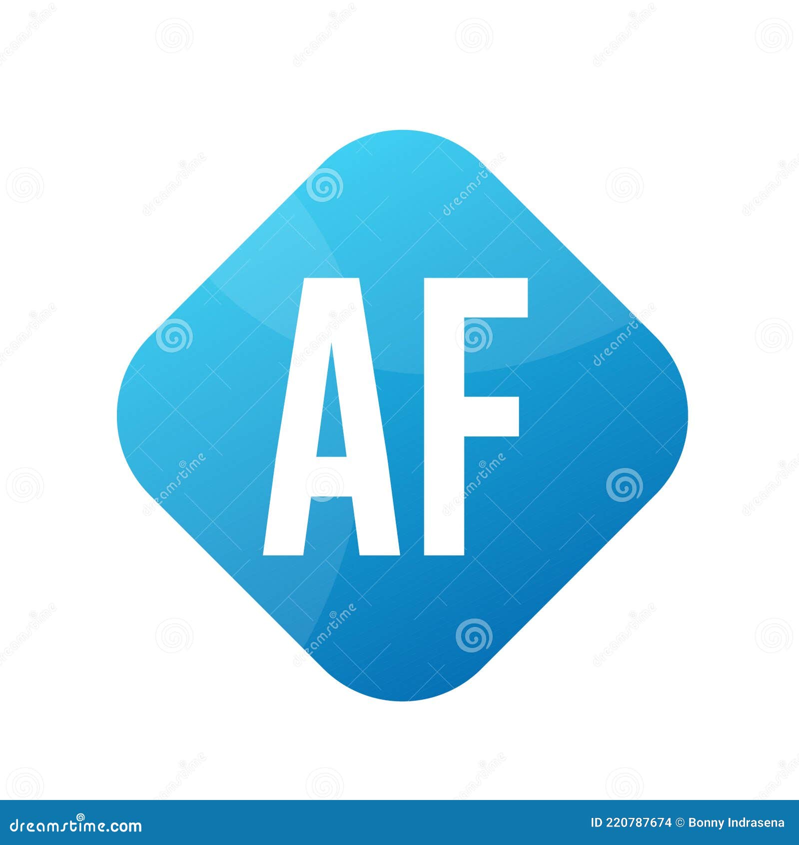 Design De Logotipo De Letra Af Com Estilo Simples Ilustração do Vetor ...