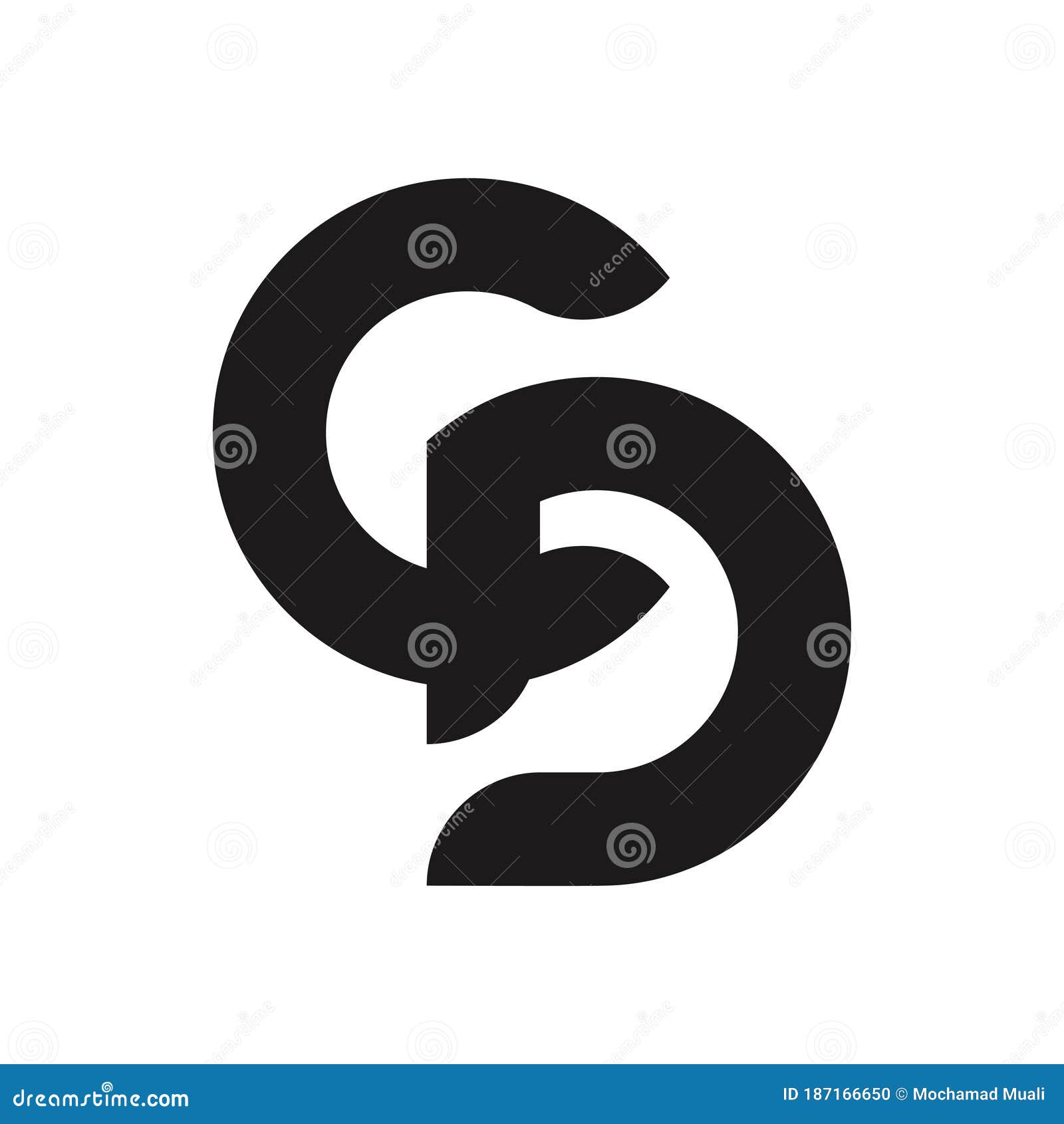 Design De Logotipo De Letra De Cd Com Estilo Simples Ilustração do ...