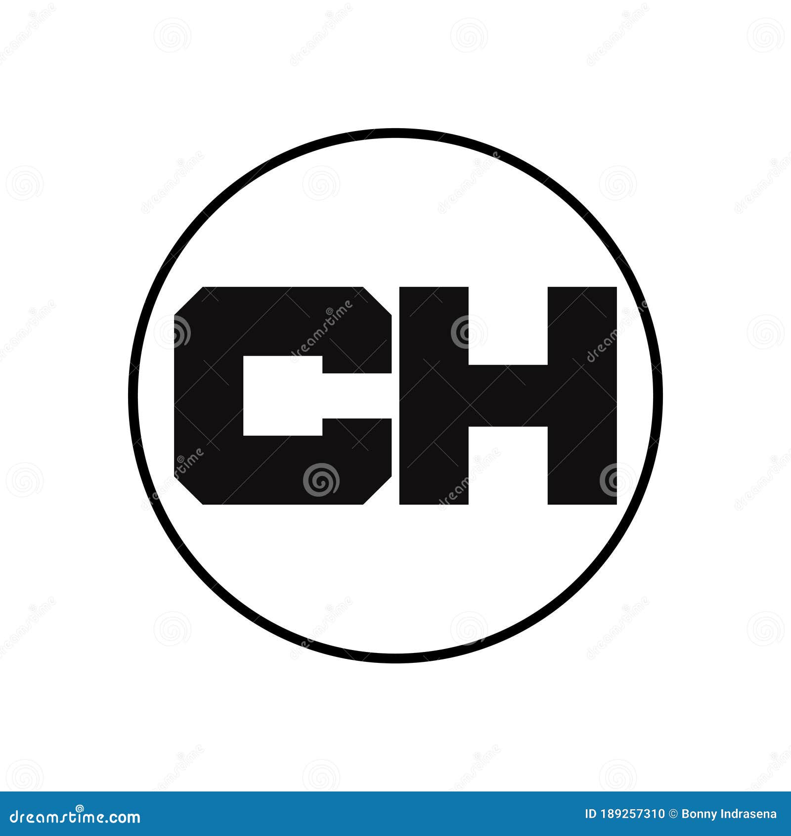 Design De Logotipo De Letra Ch Com Estilo Simples Ilustração do Vetor ...