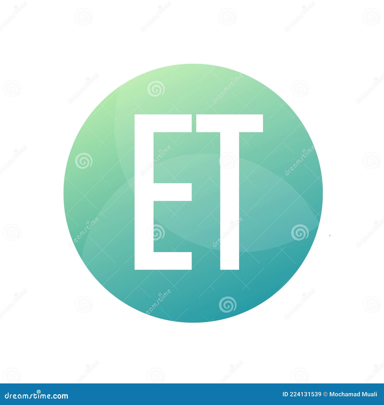 Design De Logotipo De Letra De Et Com Estilo Simples Ilustração do ...