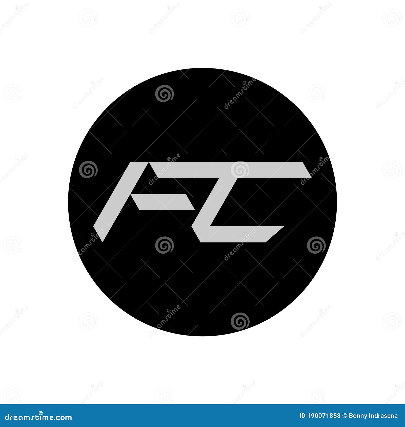 Design De Logotipo De Letra Fc Com Estilo Simples Ilustração do Vetor ...