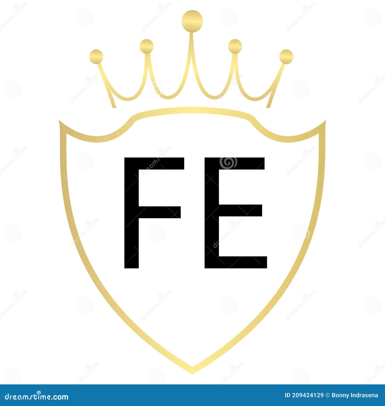 Design De Logotipo De Letra Fe Com Estilo Simples Ilustração do Vetor ...