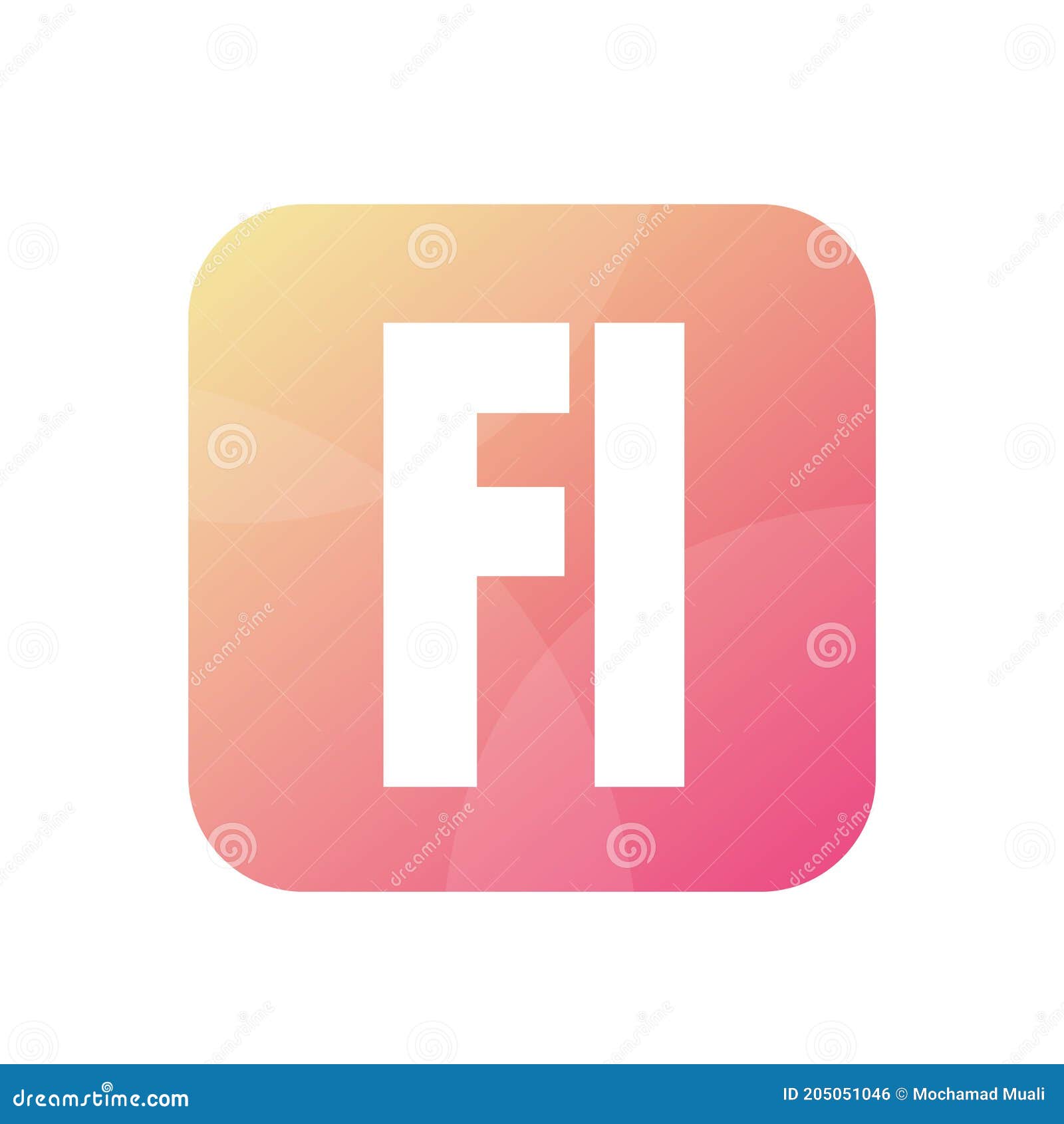 Design De Logotipo De Letra Fi Com Estilo Simples Ilustração do Vetor ...