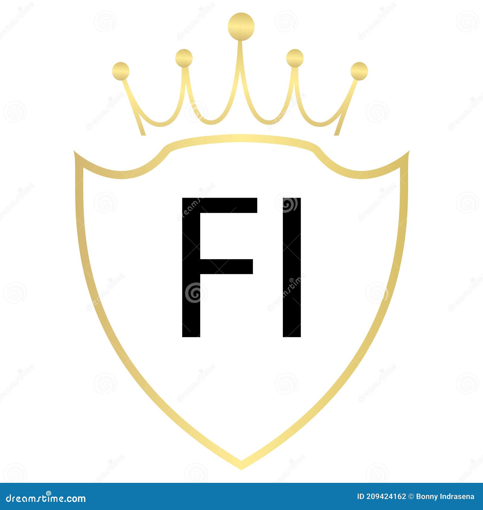 Design De Logotipo De Letra Fi Com Estilo Simples Ilustração do Vetor ...