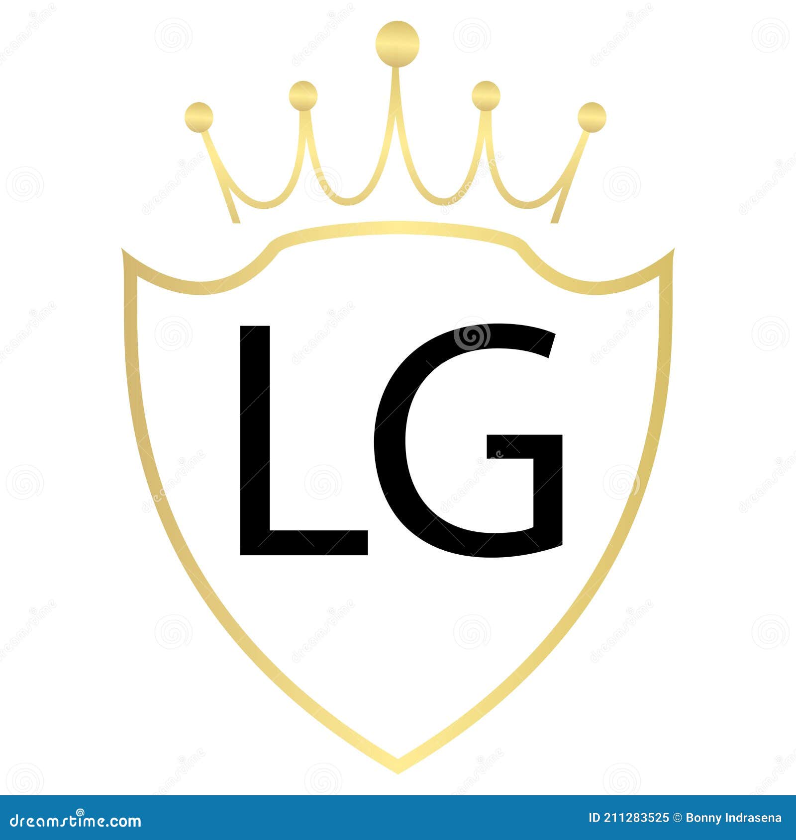 Design De Logotipo De Letra Lg Com Estilo Simples Ilustração do Vetor ...