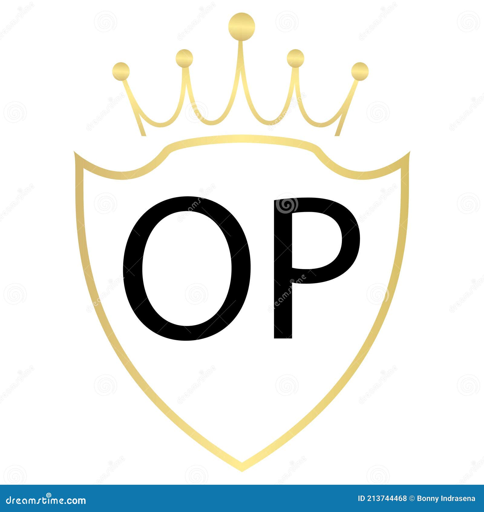 Design De Logotipo De Letra De Op Com Estilo Simples Ilustração do ...