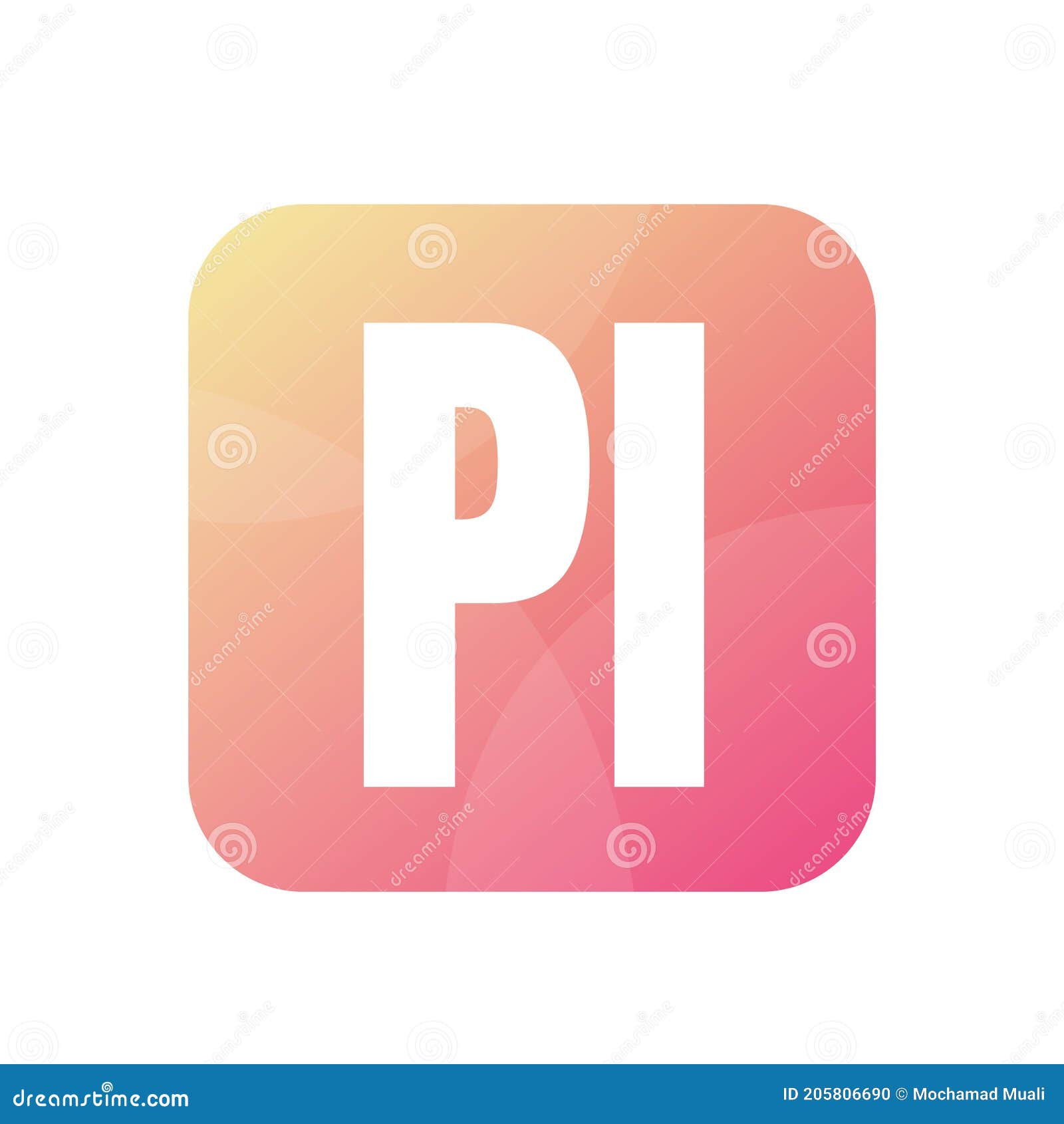 Design De Logotipo De Letra Pi Com Estilo Simples Ilustração do Vetor ...