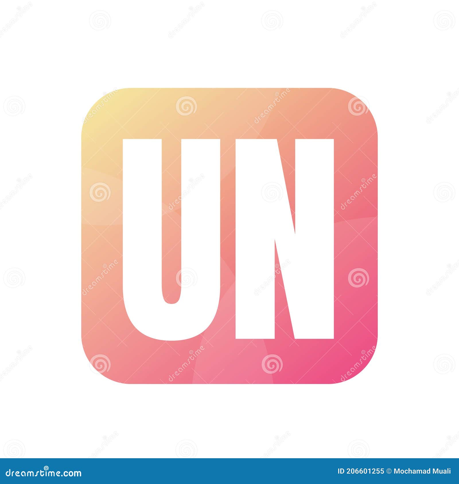 Design De Logotipo De Letra Un Com Estilo Simples Ilustração do Vetor ...