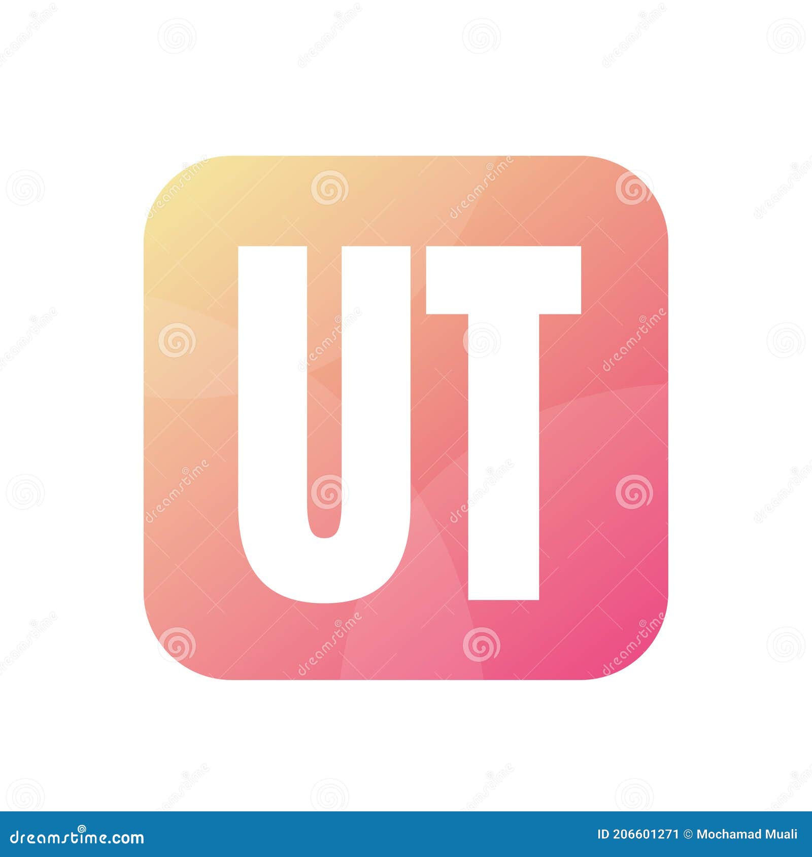 Design De Logotipo De Letra De Ut Com Estilo Simples Ilustração do ...