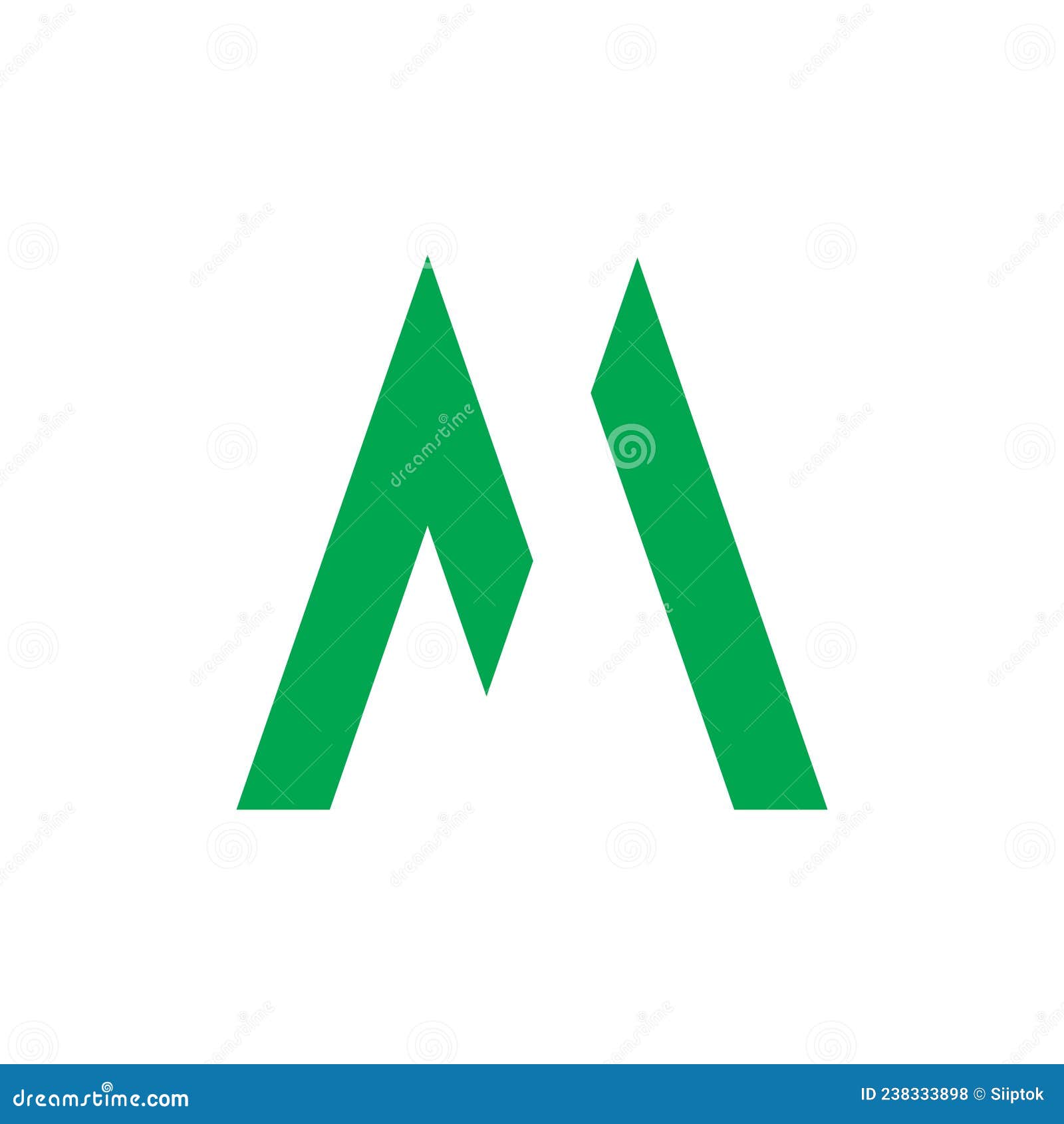 Design De Logotipo Verde Com Letra M Ilustração do Vetor - Ilustração ...