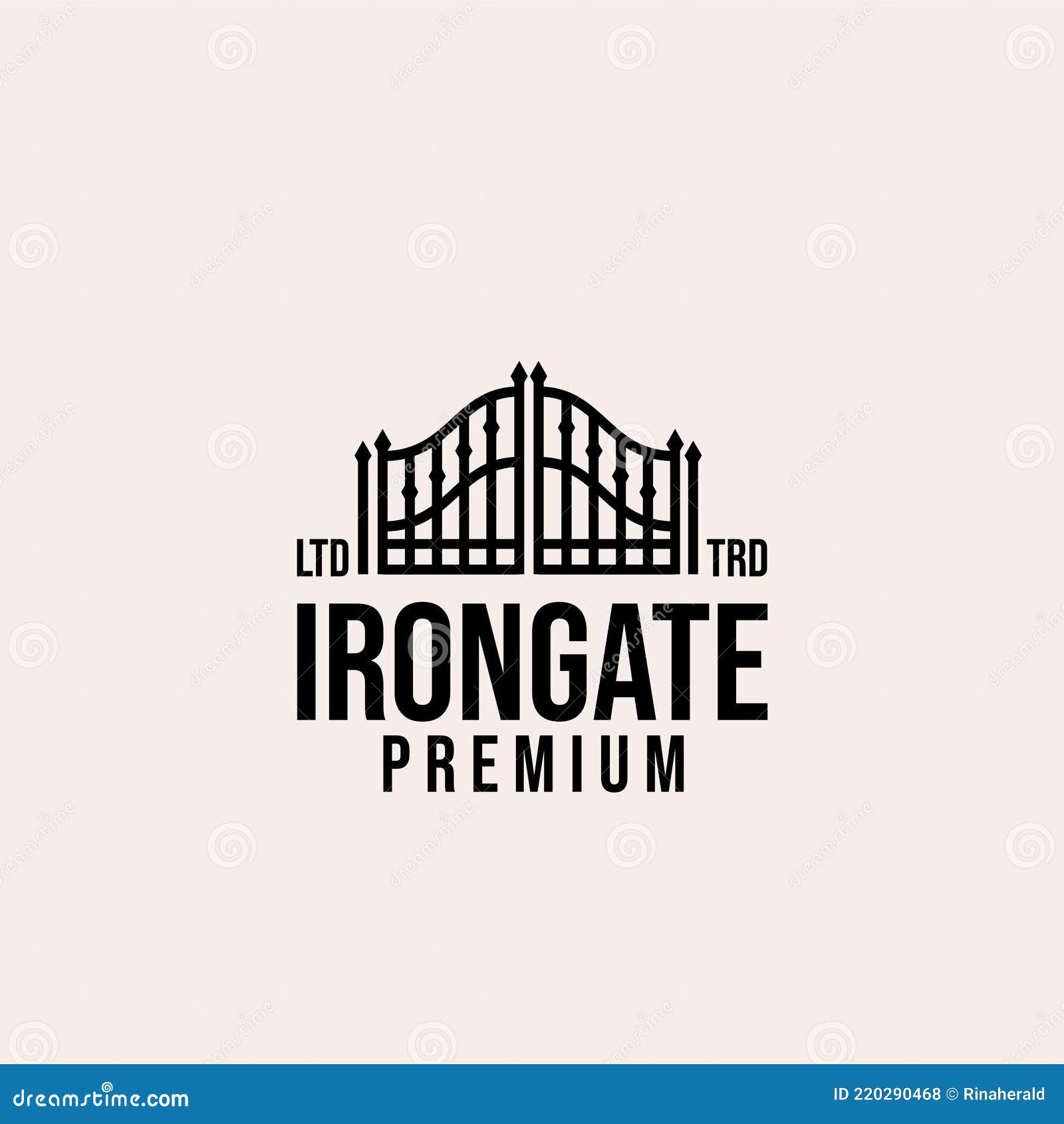 Design De Logotipo Vetor De Porta De Ferro Premium Ilustração Stock ...