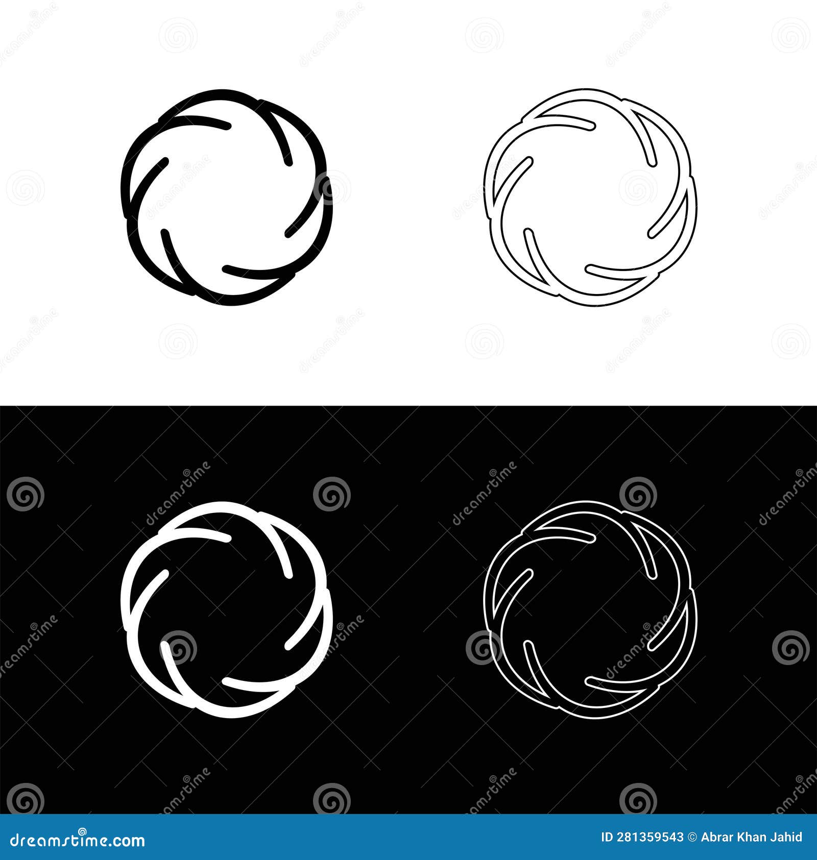 Design De Modelo De Logotipo De Vetor Circular . Ilustração do Vetor ...