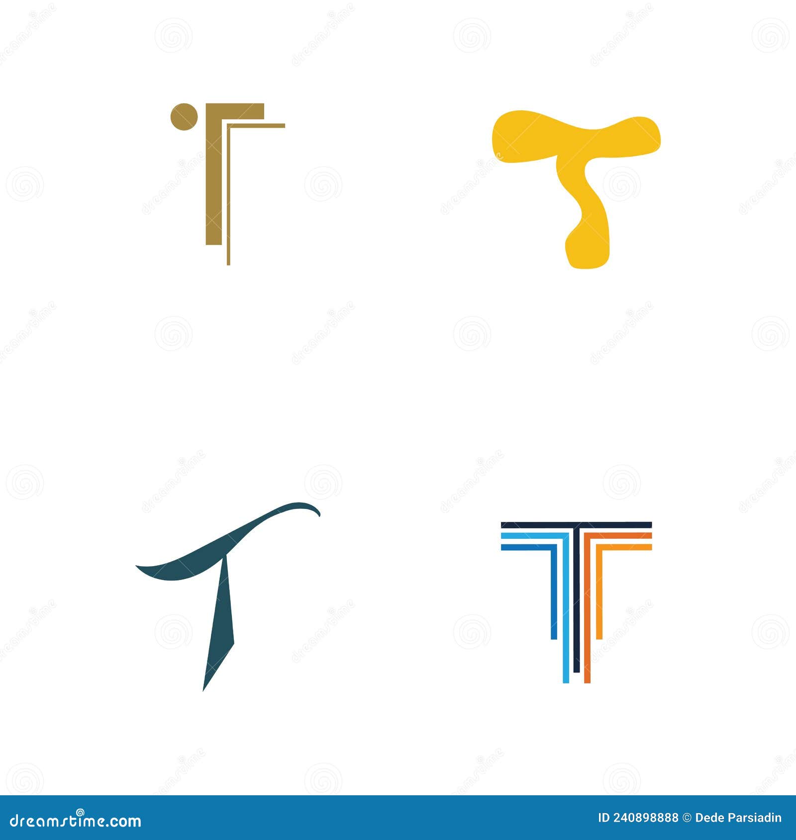 Design De Vetor De Modelo De Letra T Ilustração do Vetor - Ilustração ...