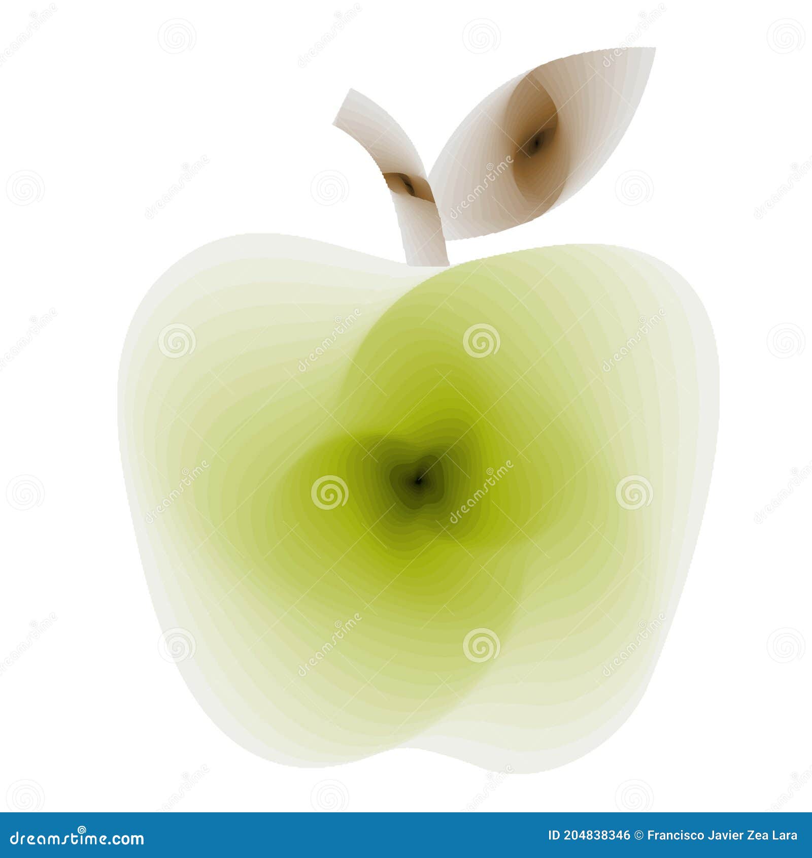 Design for Decoration with Abstract Pieces Forming an Apple Stock ...
