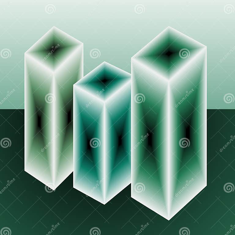 Design for Decoration with Abstract Pieces Forming Rectangular Prisms ...