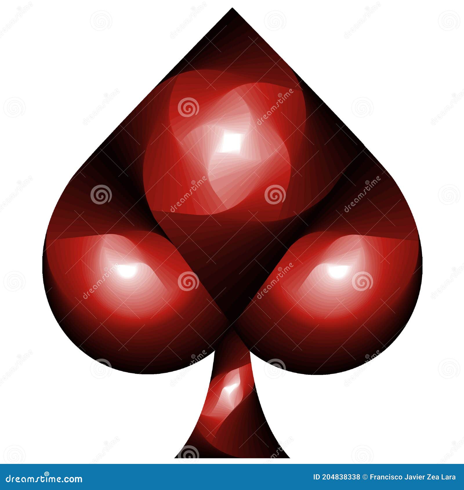 Design for Decoration with Abstract Pieces Forming a Spade Stock ...