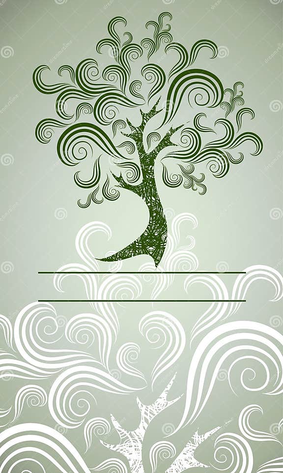 Design with Decorative Tree from Autumn Leafs Stock Vector ...