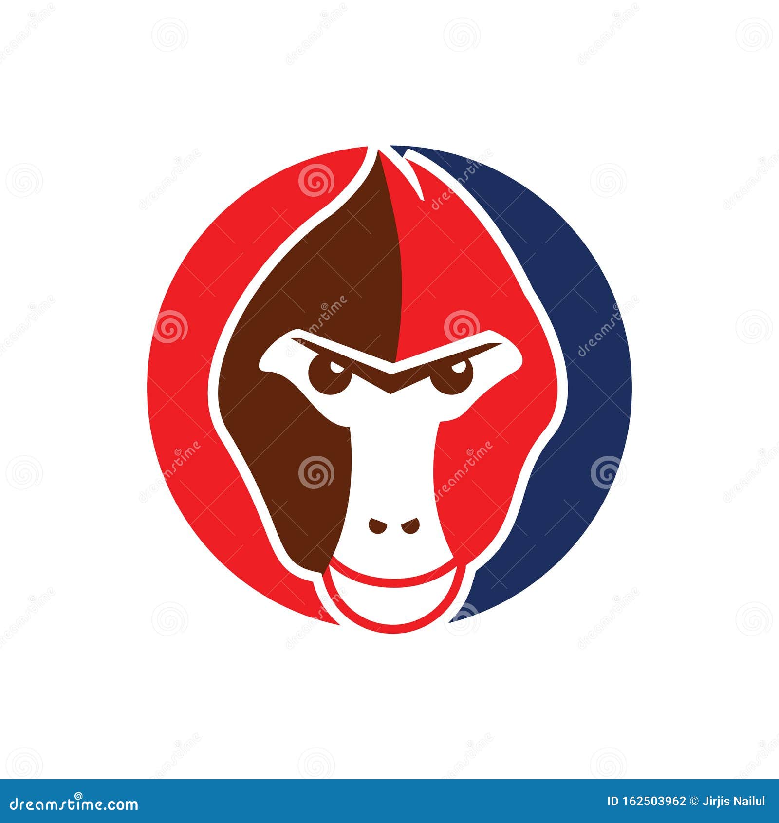 Design Des Logos Von Affen Und Affen-Kopfes Vektor Abbildung ...