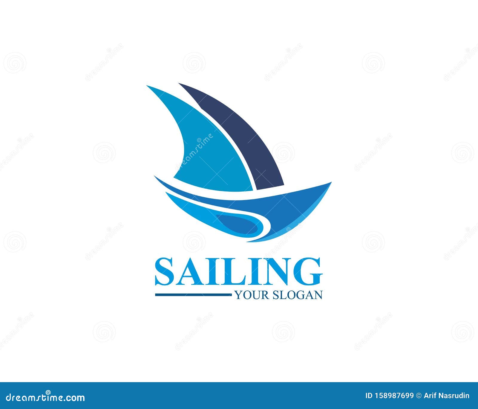 Design Des Segelschiff-Logos Stock Abbildung - Illustration von ...