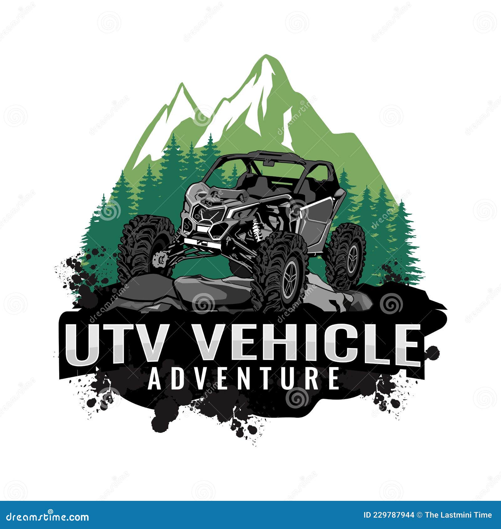 Design des utv-Logos vektor abbildung. Illustration von quad - 229787944