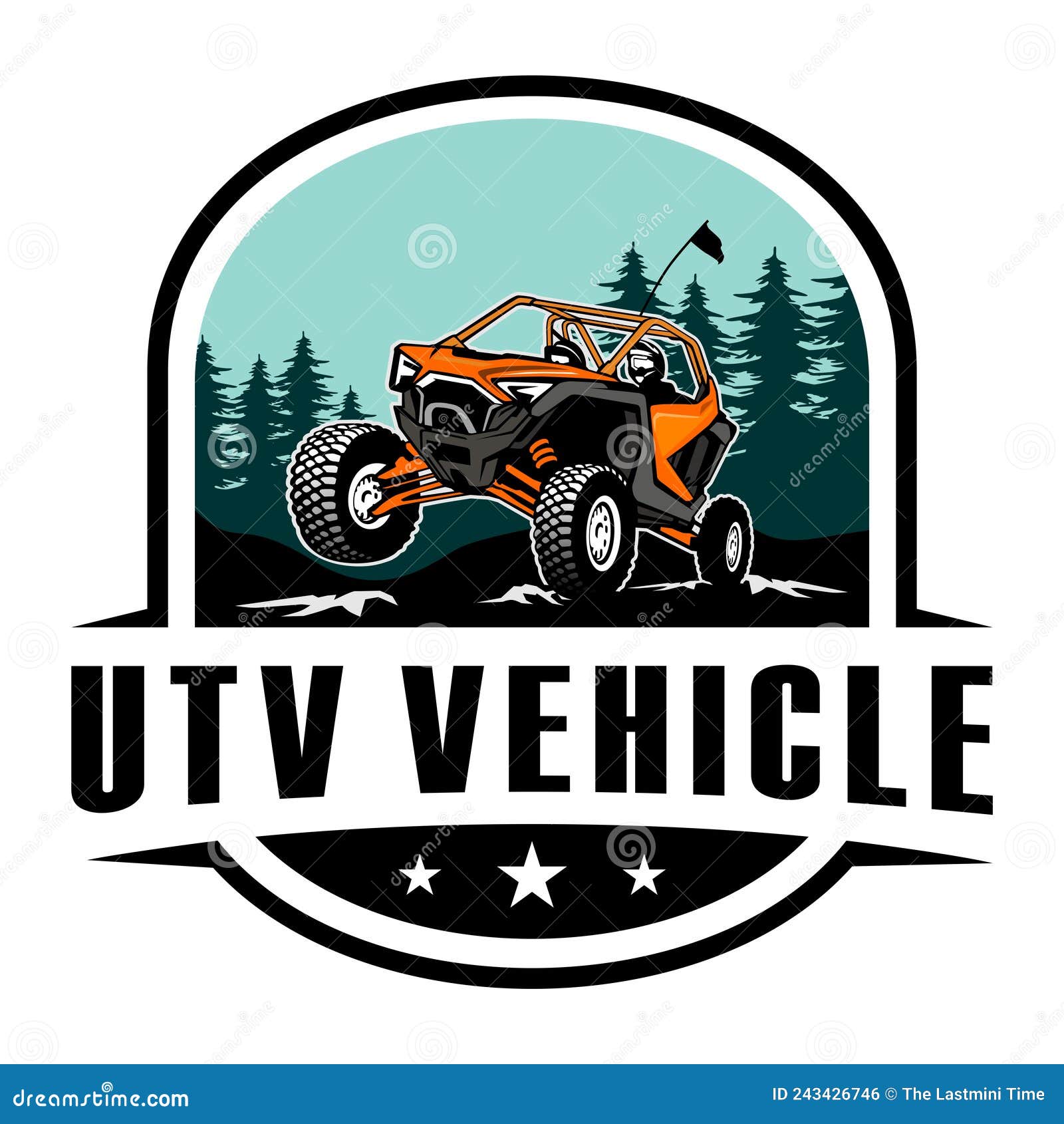 Design des utv-Logos vektor abbildung. Illustration von schattenbild ...