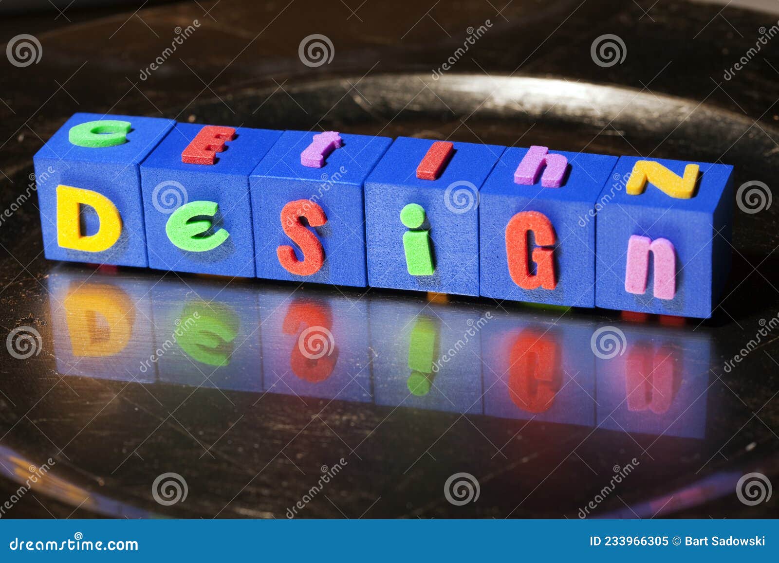 Toy Letter Blocks Spell Out DESIGN Stock Image - Image of cube, word ...