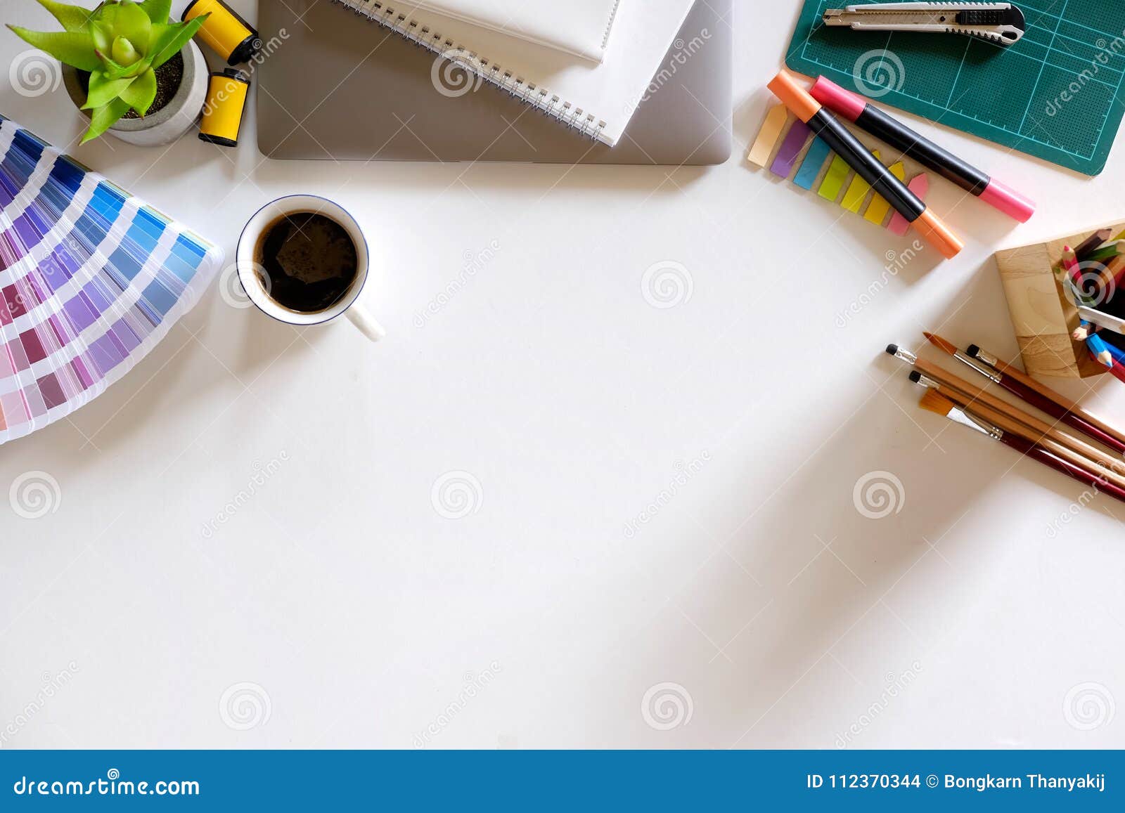 Design Designer Creative Graphic Desk Table Stock Photo - Image of ...
