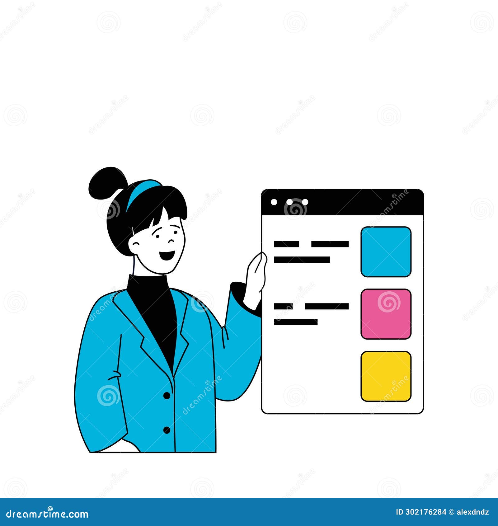 Design Development Concept with Cartoon People in Flat Design for Web ... Design Development Concept with Cartoon People in Flat Design for Web ...
