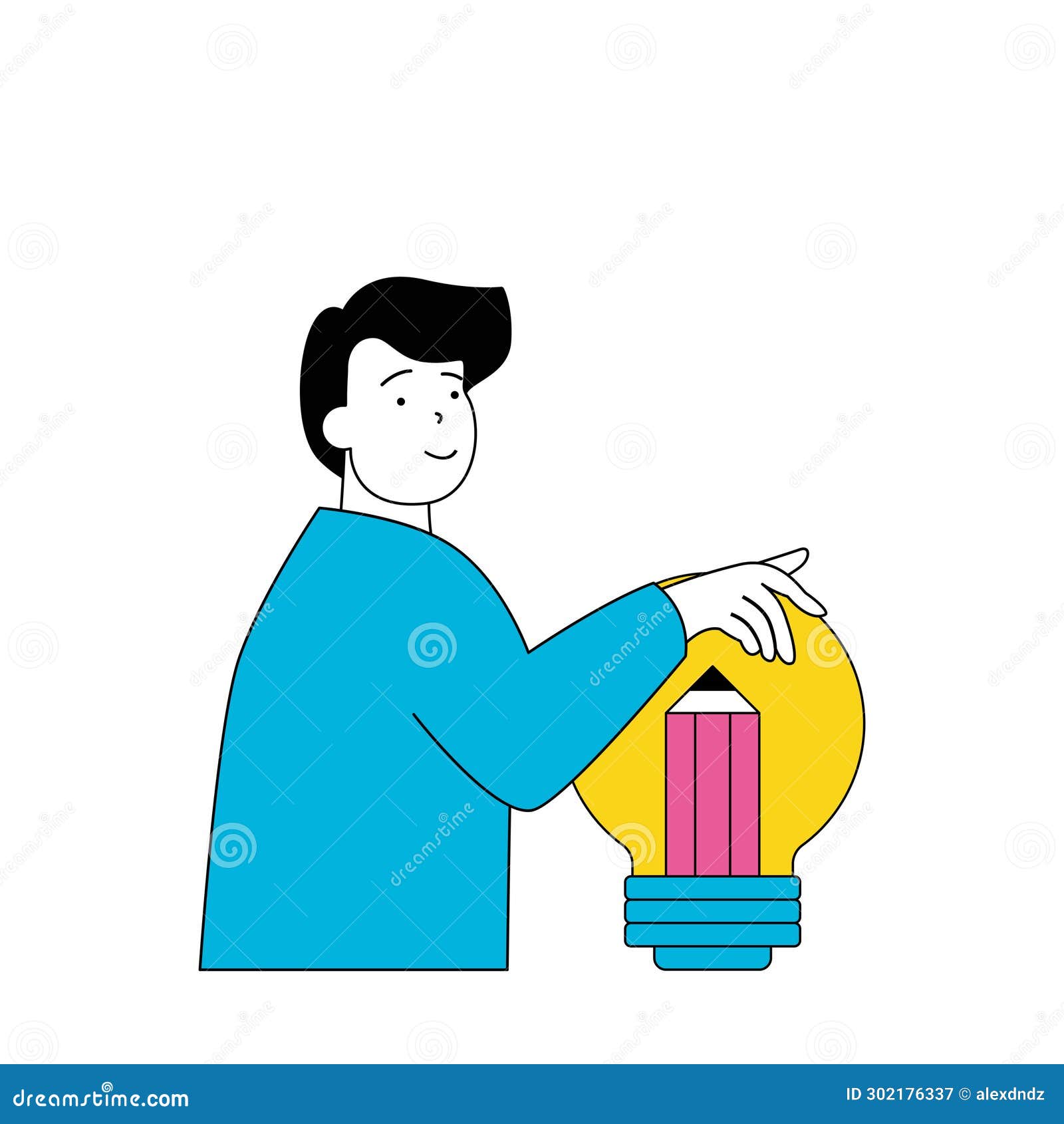 Design Development Concept with Cartoon People in Flat Design for Web ...