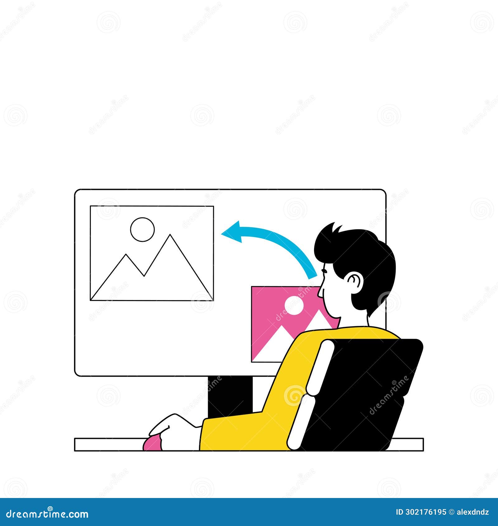 Design Development Concept with Cartoon People in Flat Design for Web ...