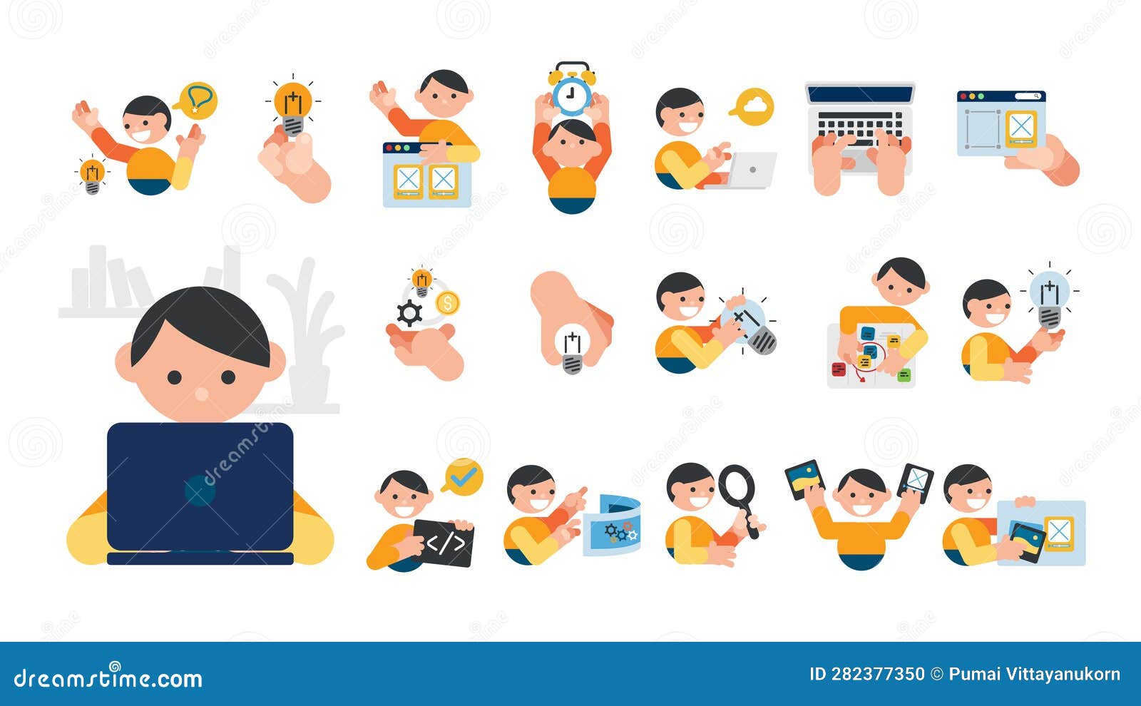 Design and Development Concept Illustrations. Set of People Vector ...