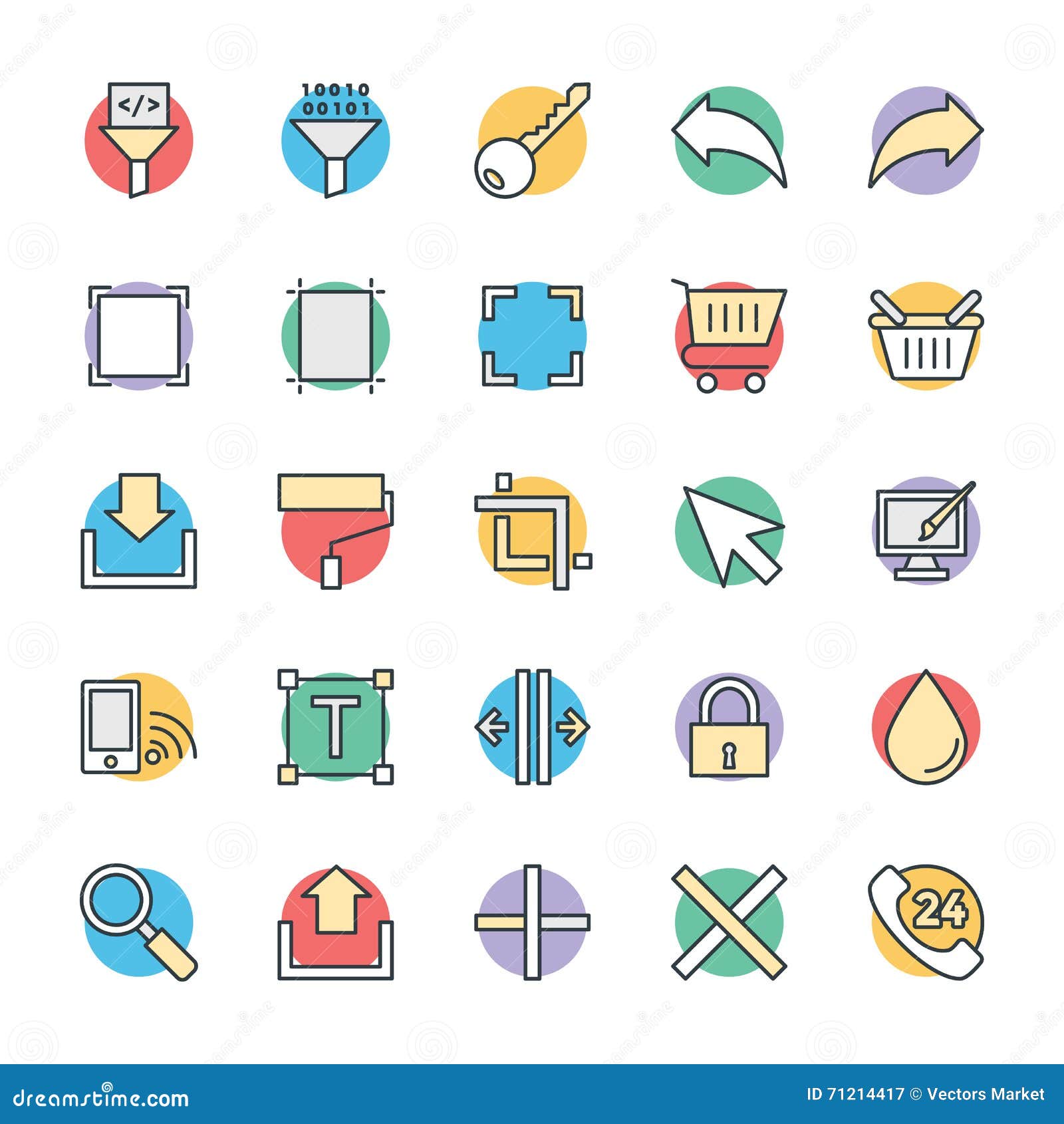 Design and Development Cool Vector Icons 6 Stock Illustration ...