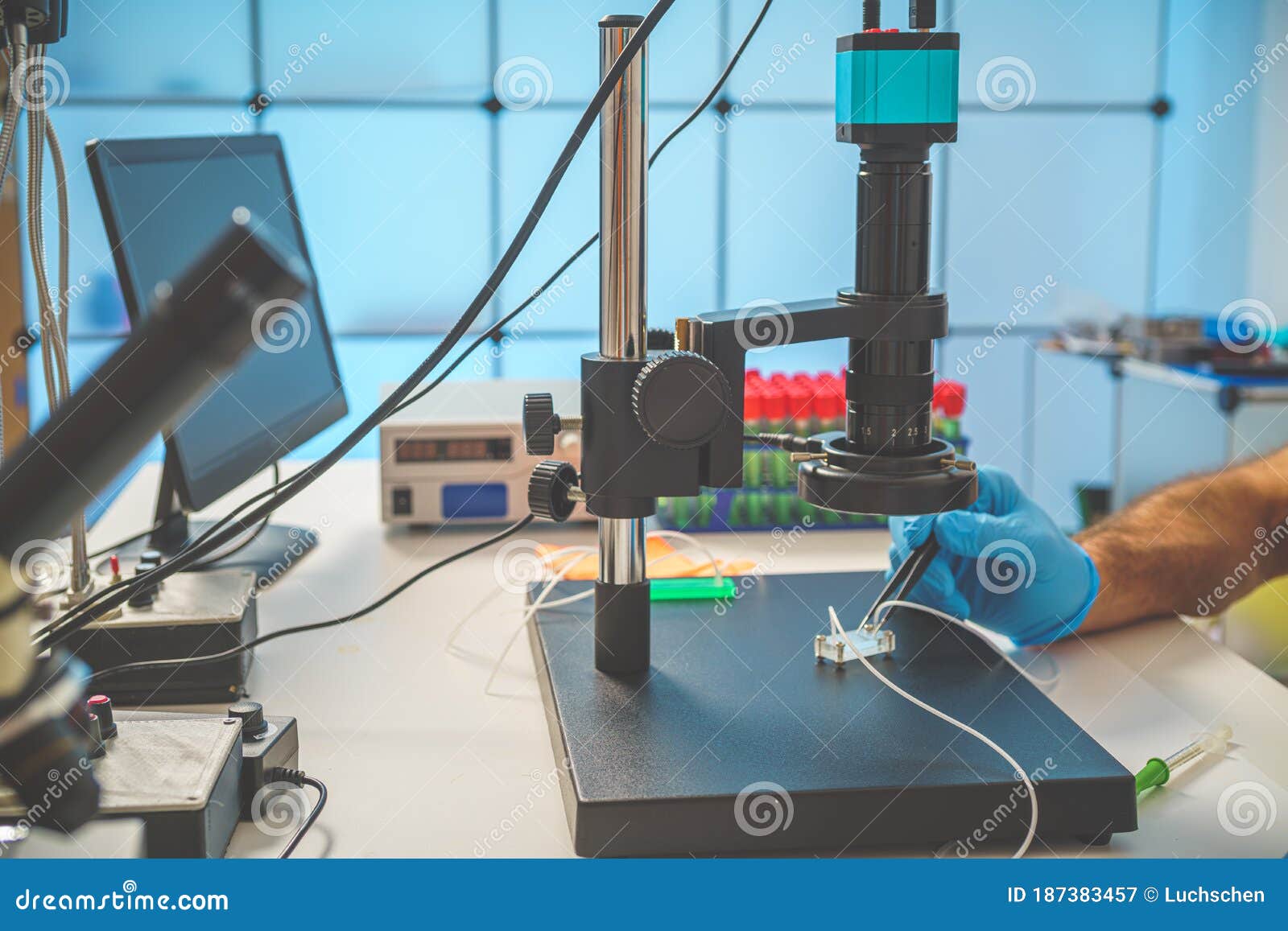 Design Development Lab on Chip Device in Microfluidic Lab Stock Image ...