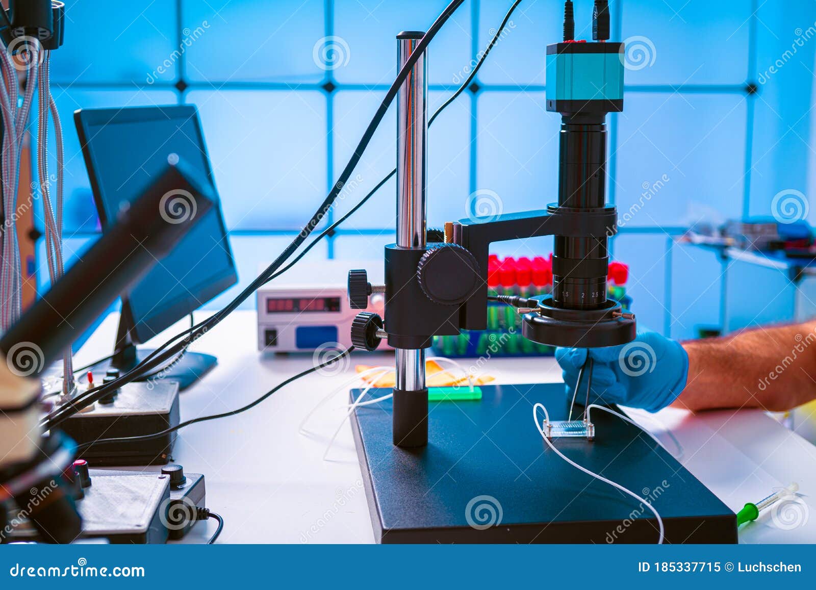 Design Development Lab on Chip Device in Microfluidic Lab Stock Image ...