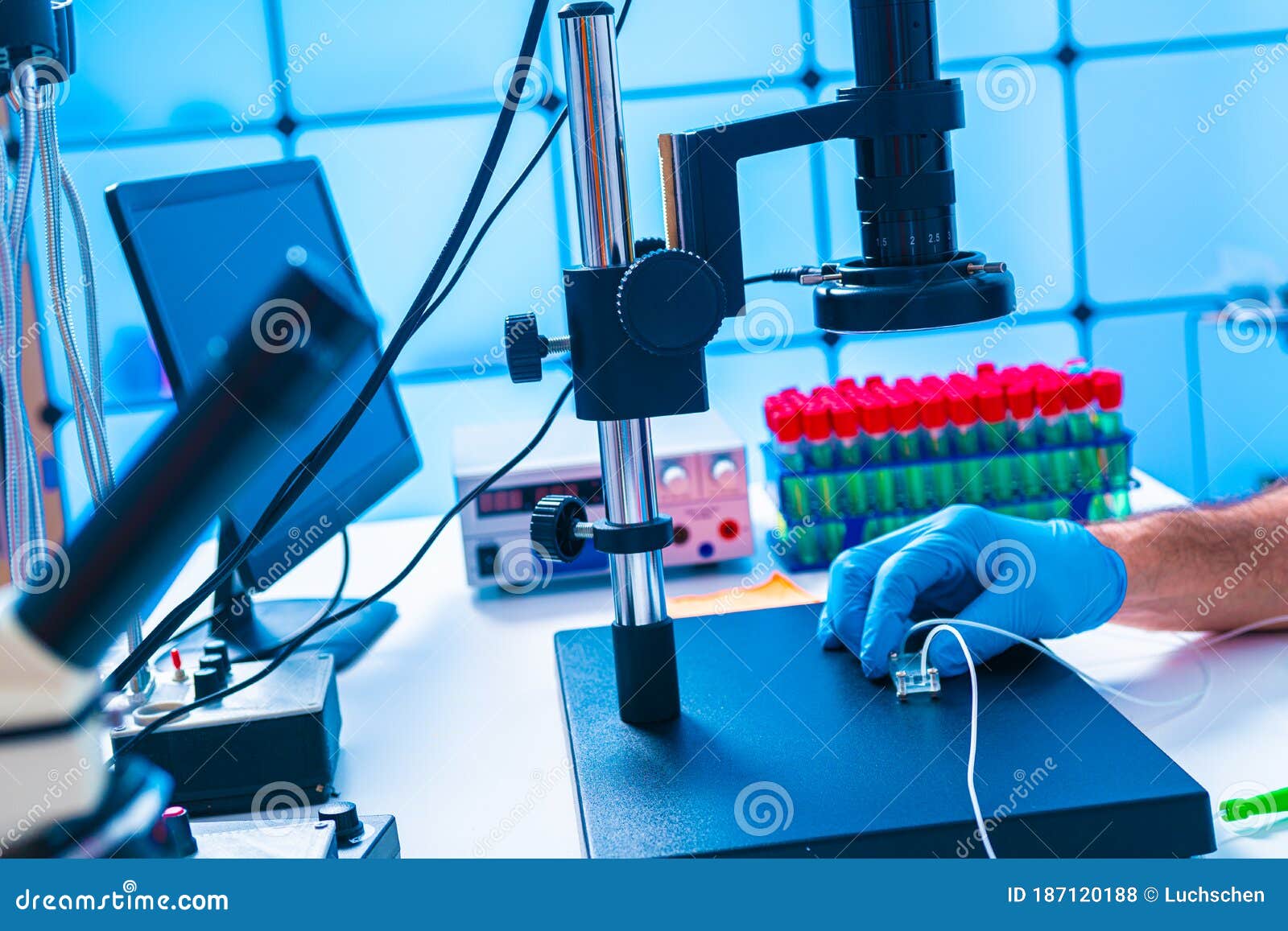 Design Development Lab on Chip Device in Microfluidic Lab Stock Photo ...