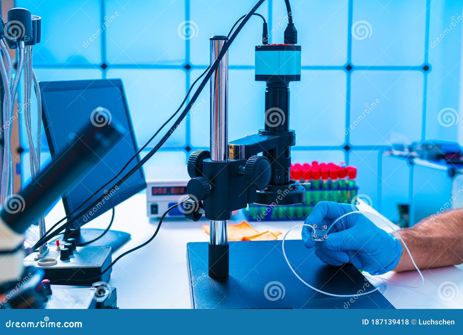 Design Development Lab on Chip Device in Microfluidic Lab Stock Photo ...