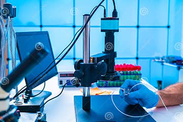 Design Development Lab on Chip Device in Microfluidic Lab Stock Photo ...