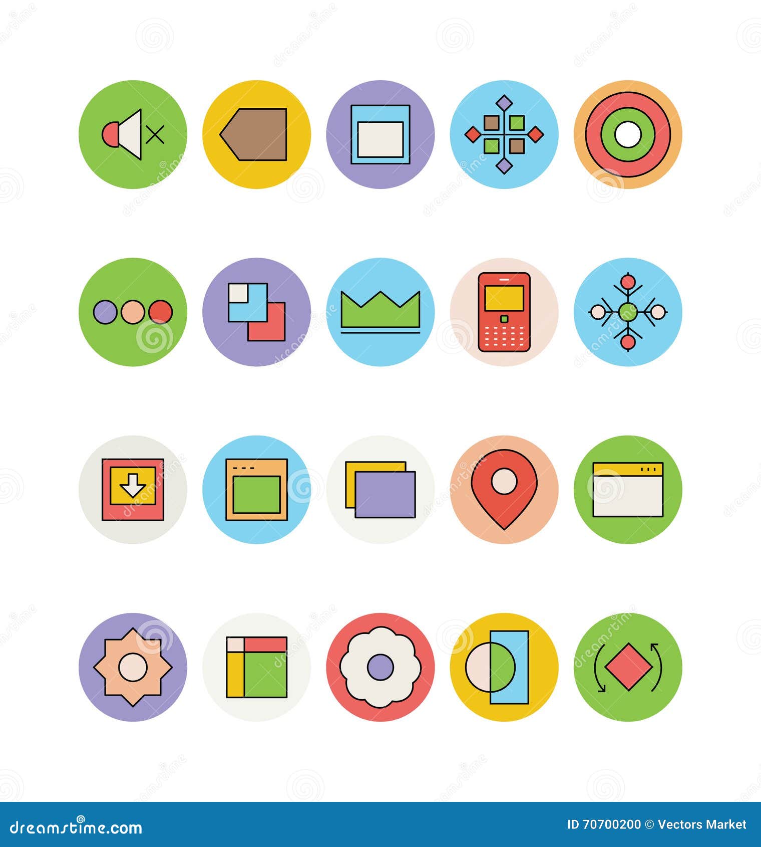 Design and Development Vector Icons 9 Stock Illustration - Illustration ...
