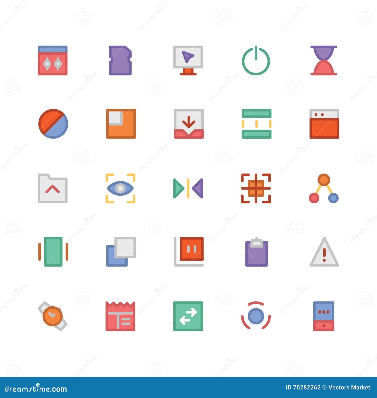 Design & Development Vector Icons 7 Stock Illustration - Illustration ...