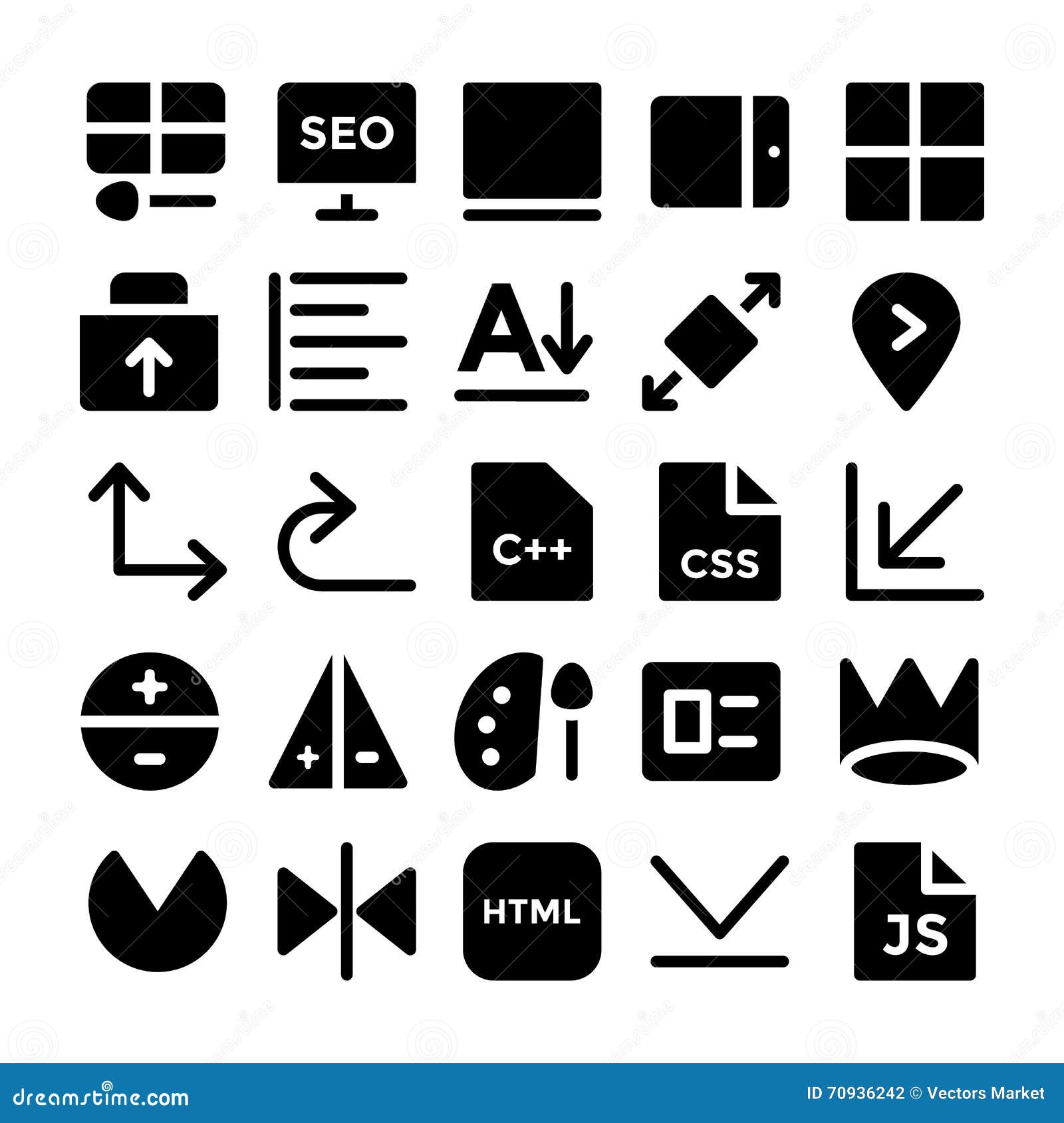 Cascading Arrow Block Infographic Vector Illustration | CartoonDealer ...