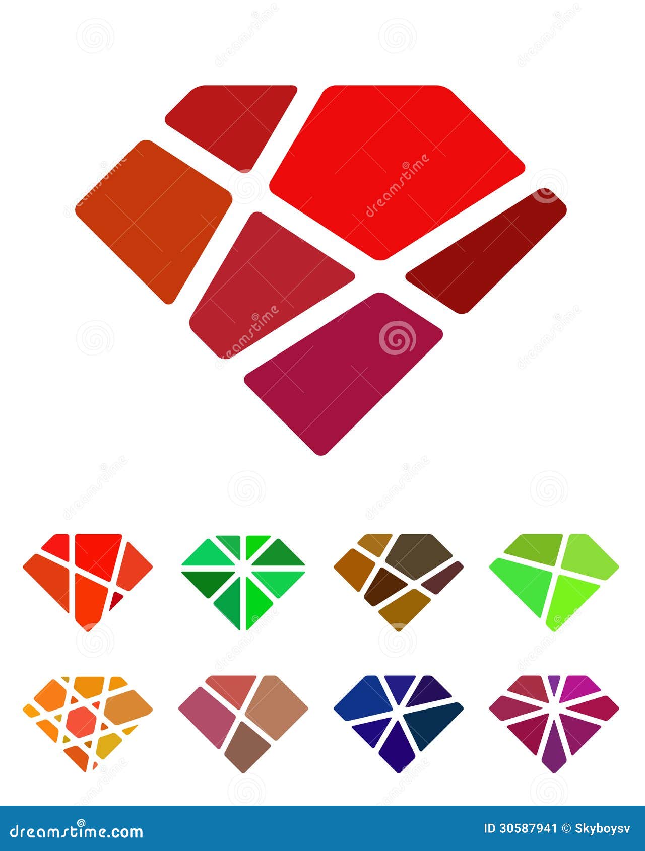 Design Diamond Logo Element. Stock Vector - Illustration of connection ...