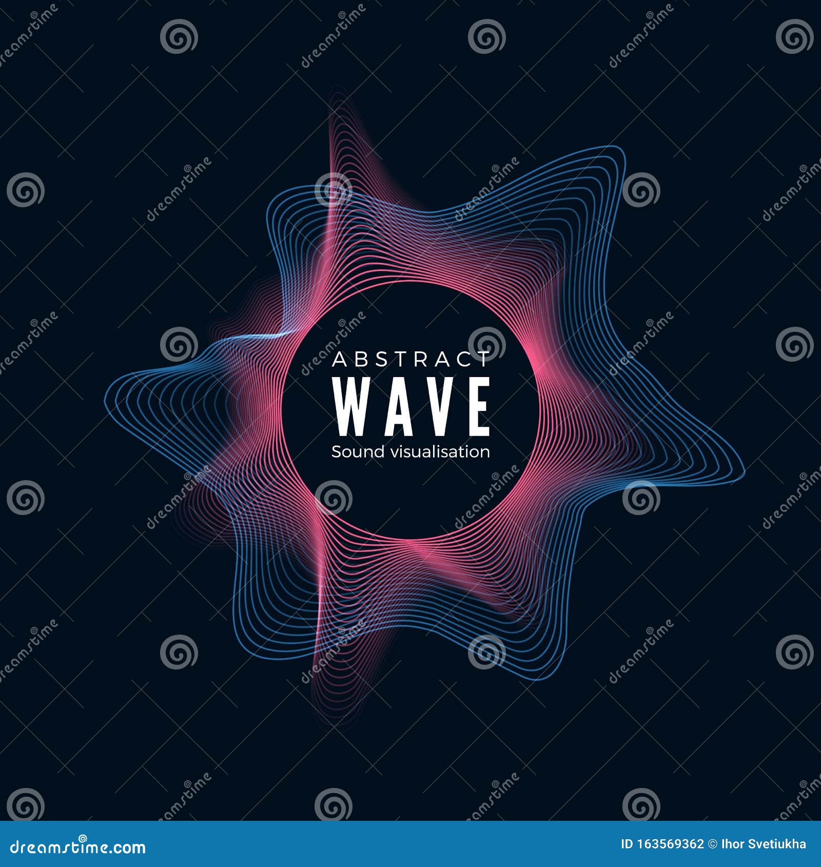 Design of Digital Radial Sound Waves. Abstract Audio Equalizer Effect ...