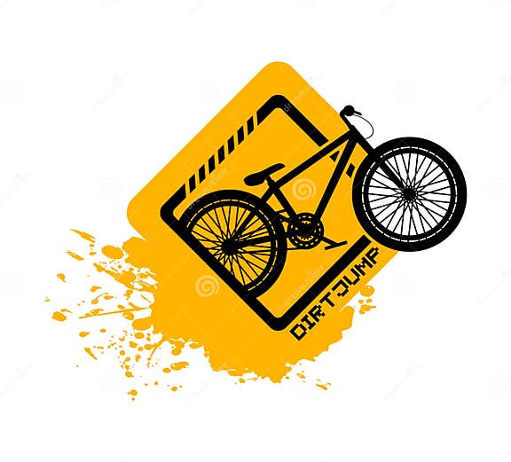 Design of Dirt Jump Bicycle Stock Vector - Illustration of isolated ...
