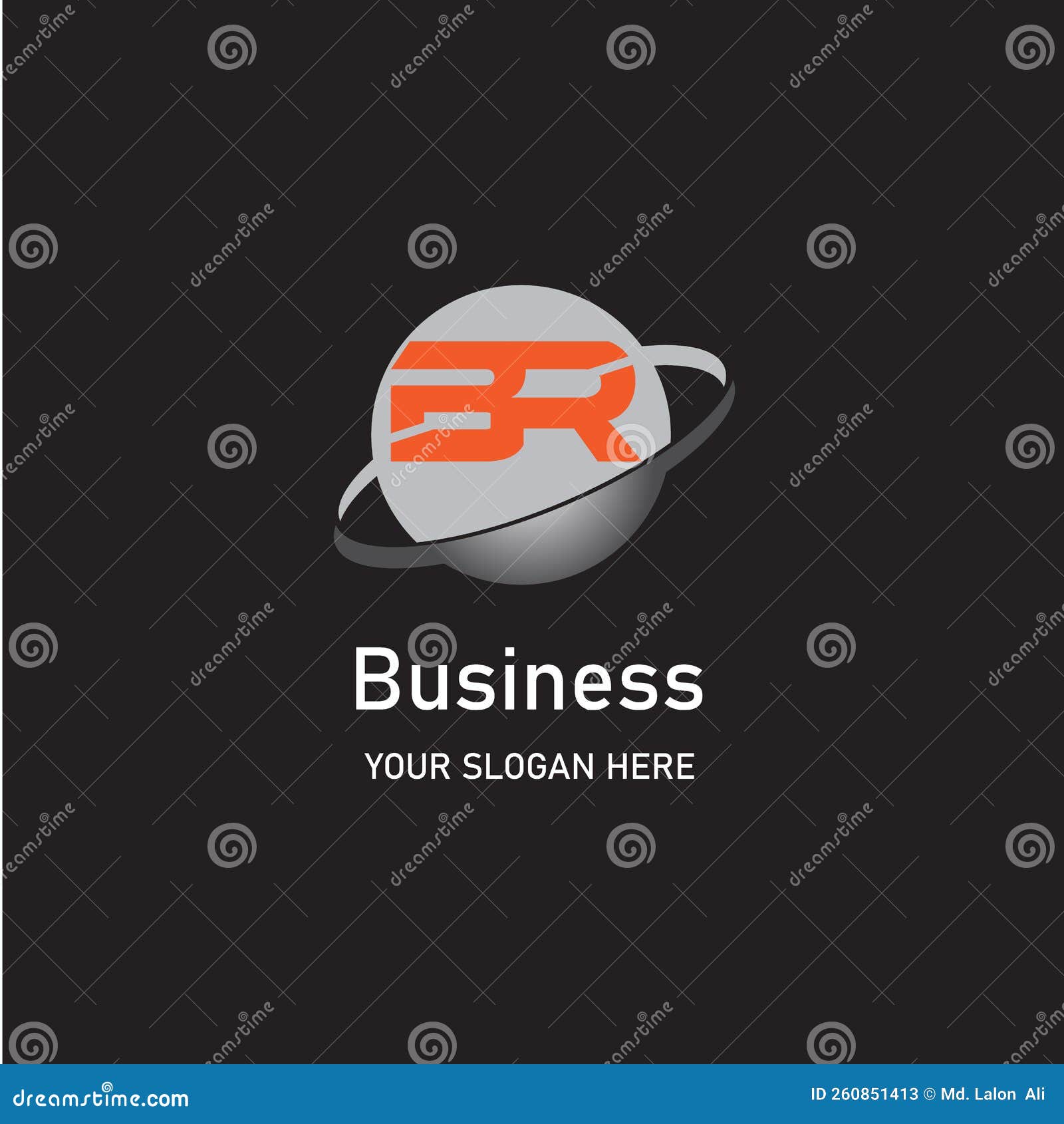 Design do logotipo br text ilustração do vetor. Ilustração de linha ...