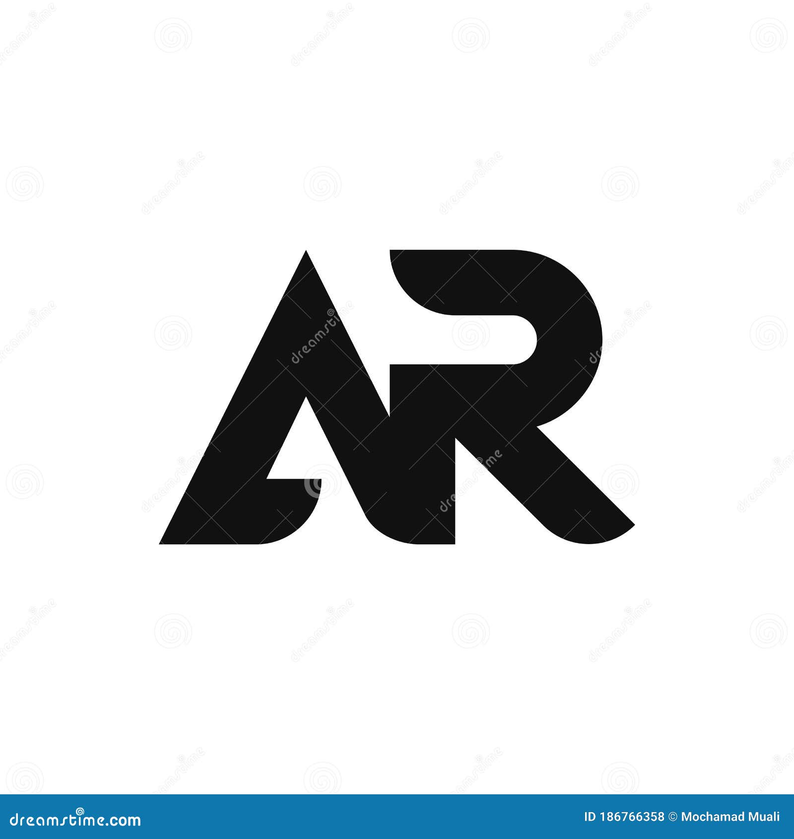 Design Do Logotipo Da Letra Ar Com Estilo Simples Ilustração do Vetor ...